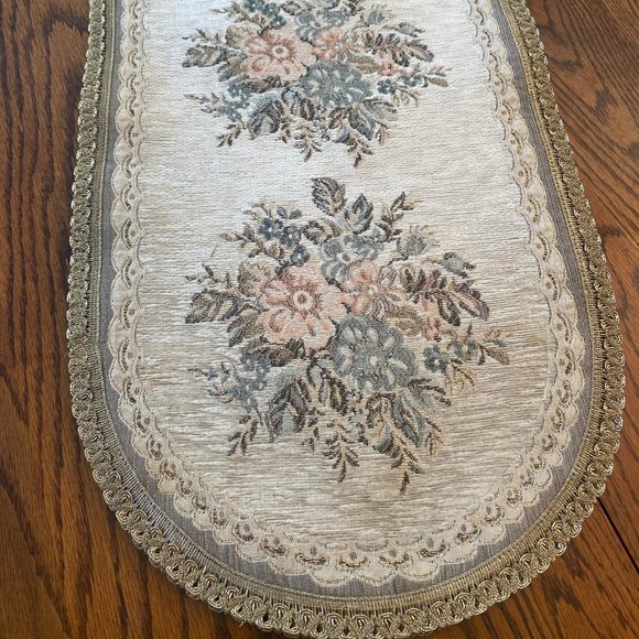 Unbranded | Accents | Vintage Ornate Floral Embroidered Table Runner 53 ...